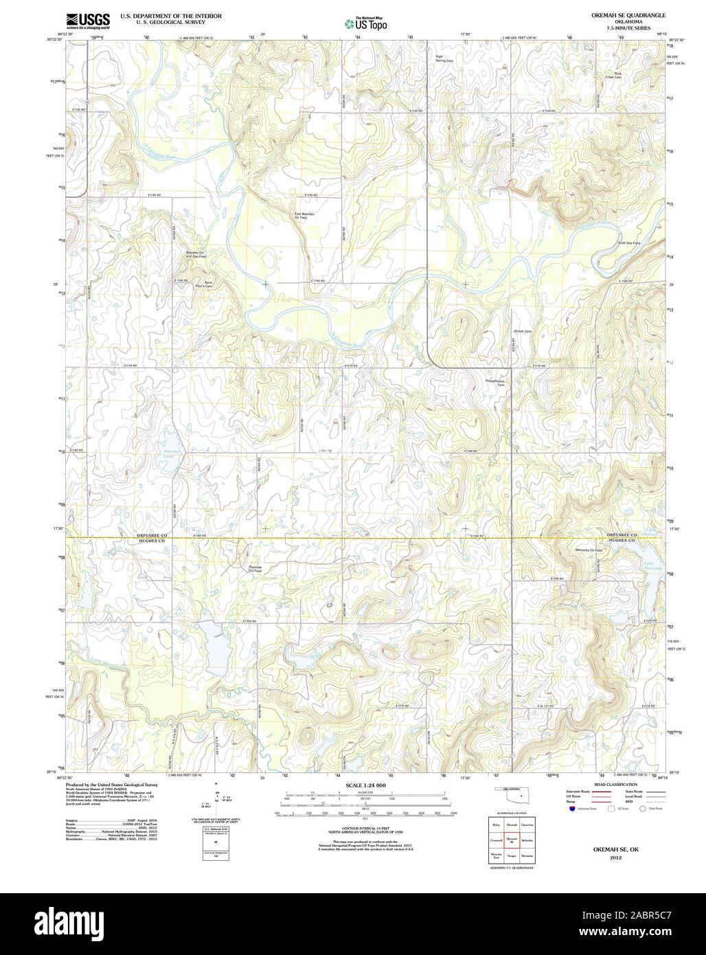 Mappa di okemah oklahoma immagini e fotografie stock ad alta ...