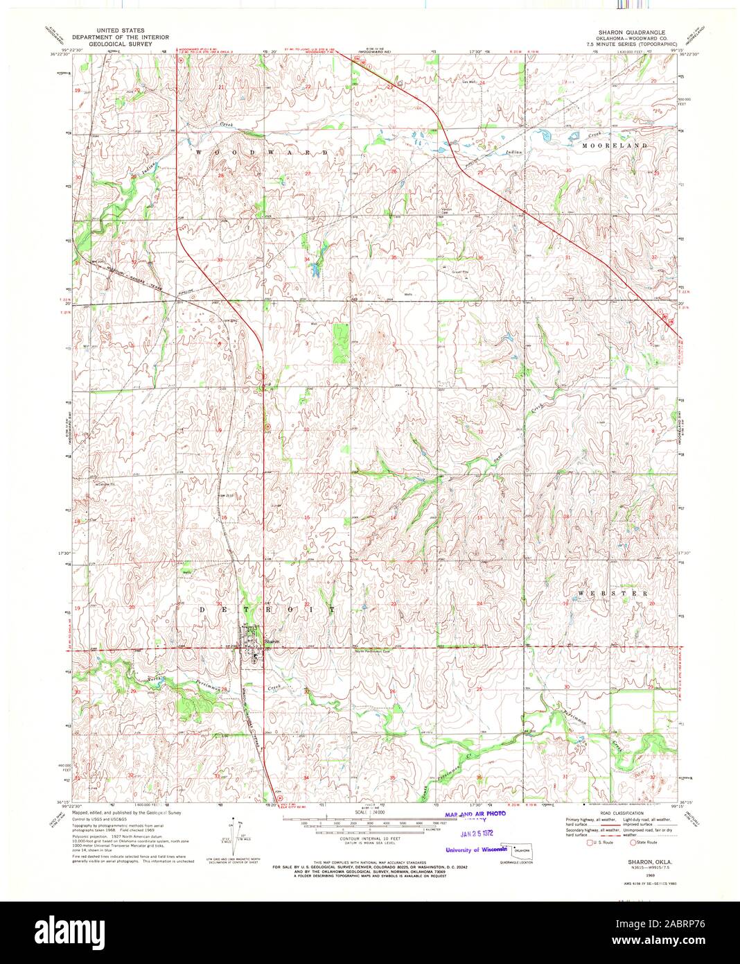 Mappa di sharon oklahoma immagini e fotografie stock ad alta ...