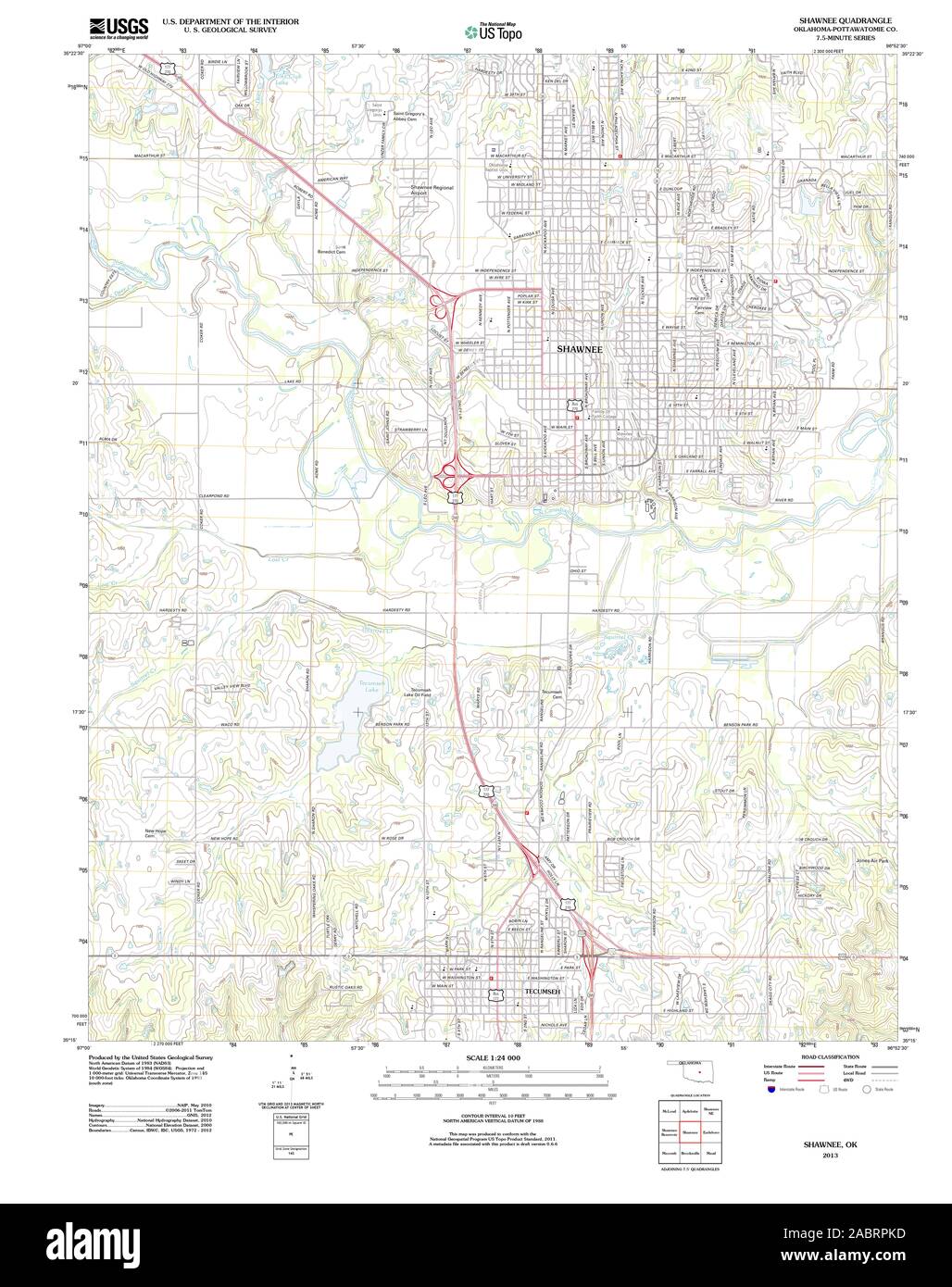 Mappa di shawnee oklahoma immagini e fotografie stock ad alta ...