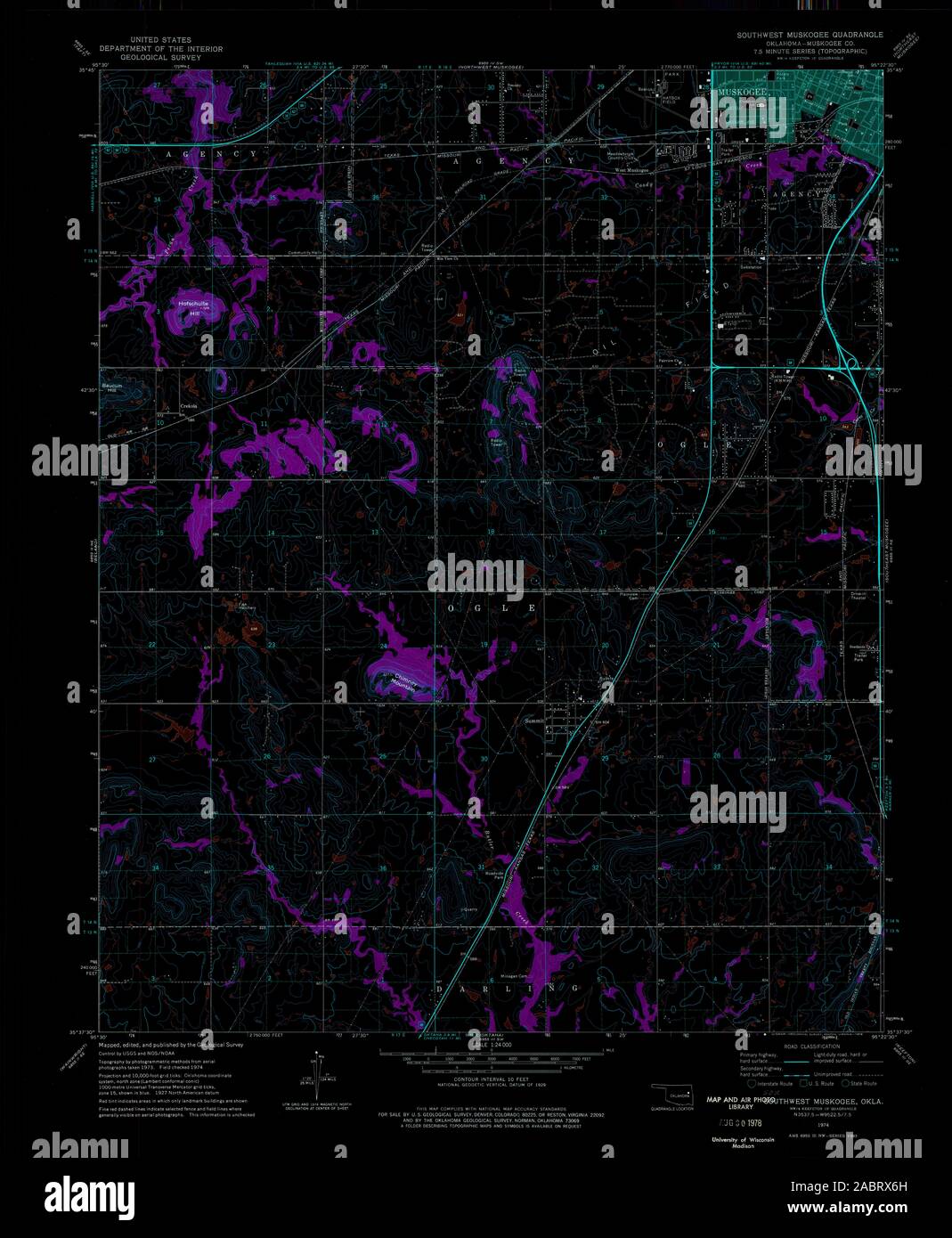 Mappa muskogee immagini e fotografie stock ad alta risoluzione - Alamy