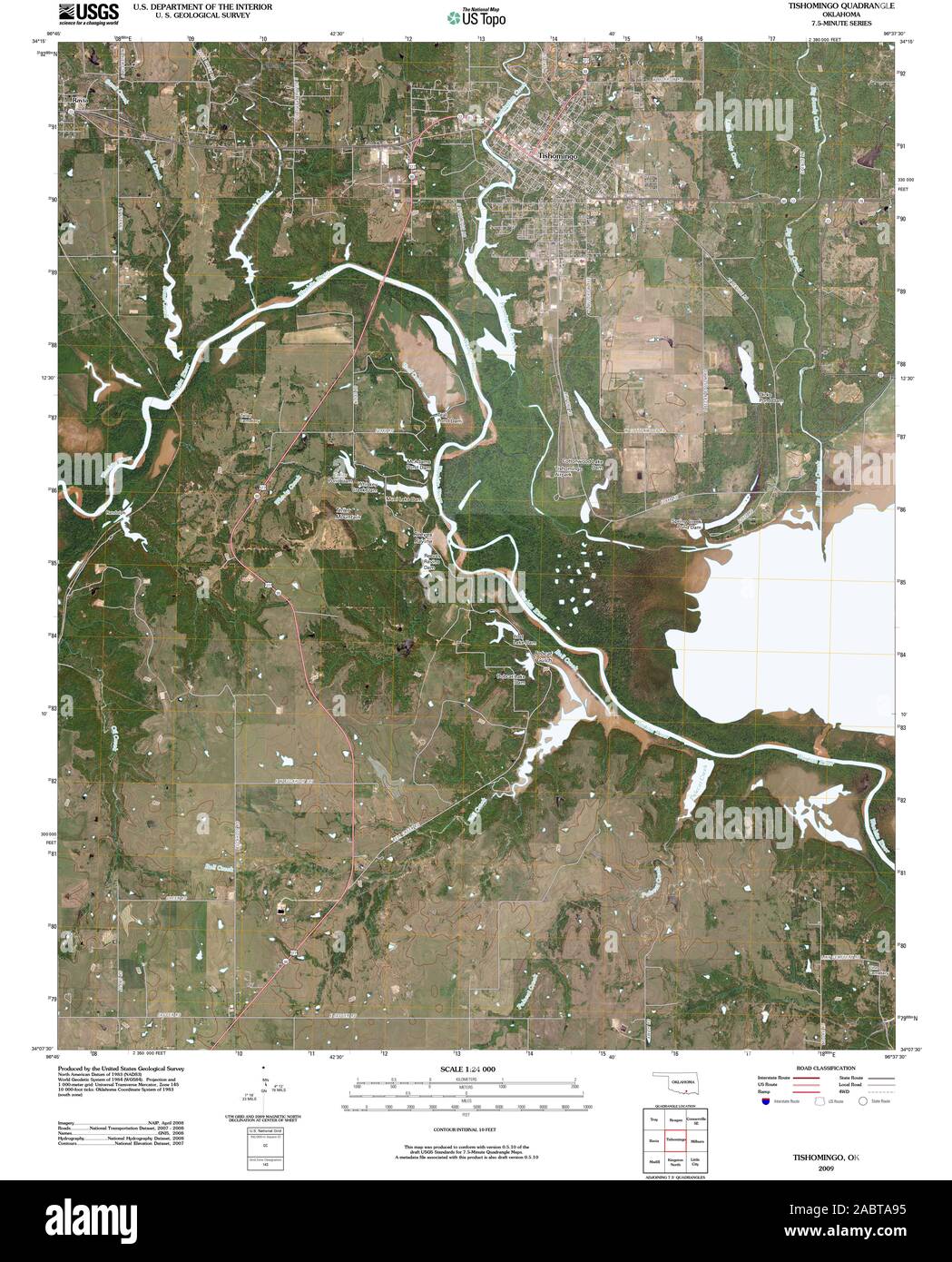 Mappa di tishomingo oklahoma Immagini senza sfondo e Foto Stock ...