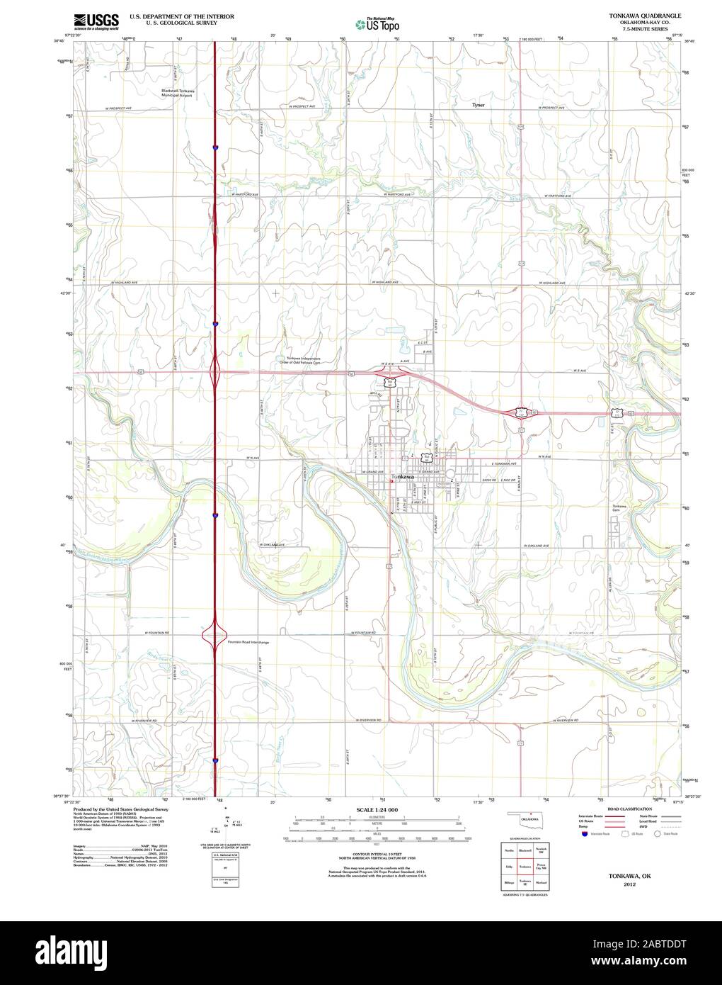 Mappa di tonkawa oklahoma immagini e fotografie stock ad alta ...