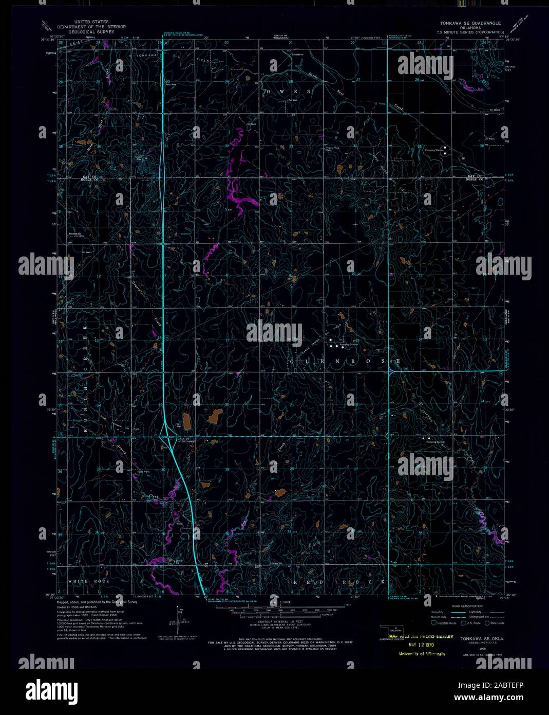 Mappa di tonkawa oklahoma immagini e fotografie stock ad alta ...