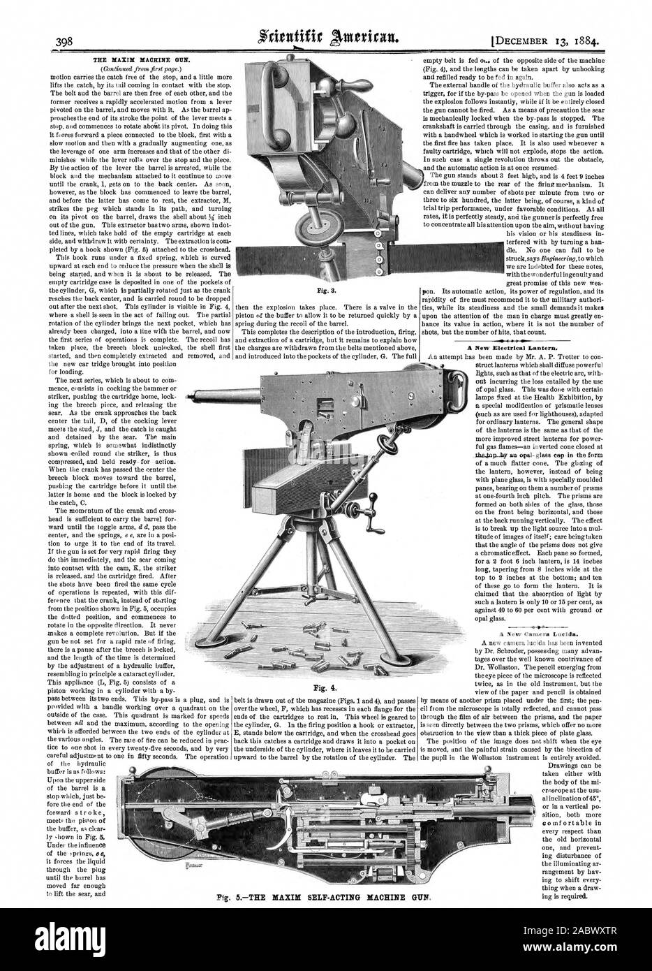 Fig 5 la massima mitragliatrice ad azione automatica immagini e ...
