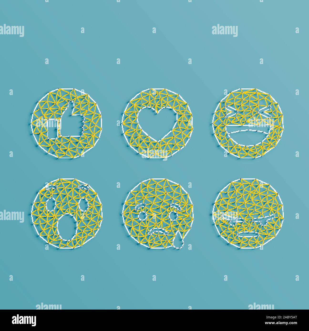 Smiley emoticon facial expression disappointed Immagini Vettoriali ...