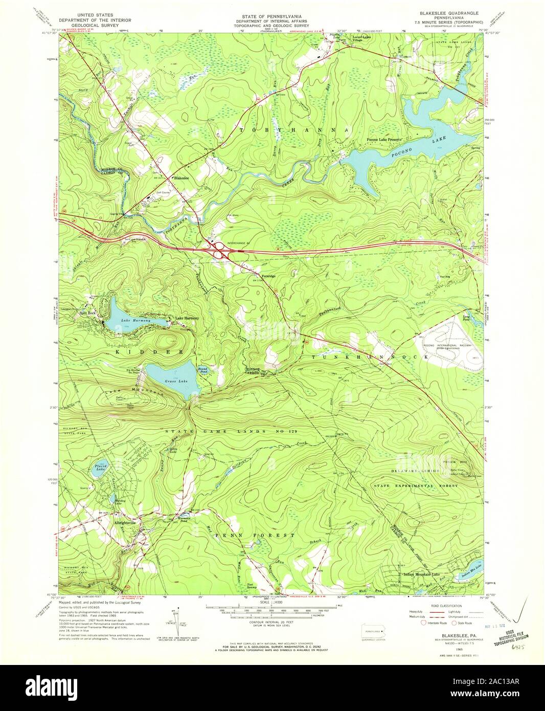 Mappa della pennsylvania di blakeslee immagini e fotografie stock ad ...