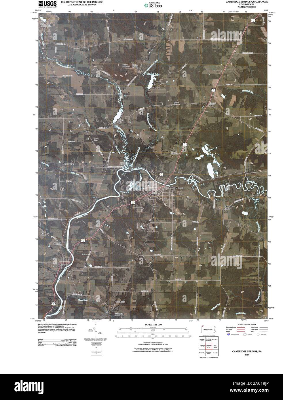 Mappa di cambridge springs immagini e fotografie stock ad alta ...