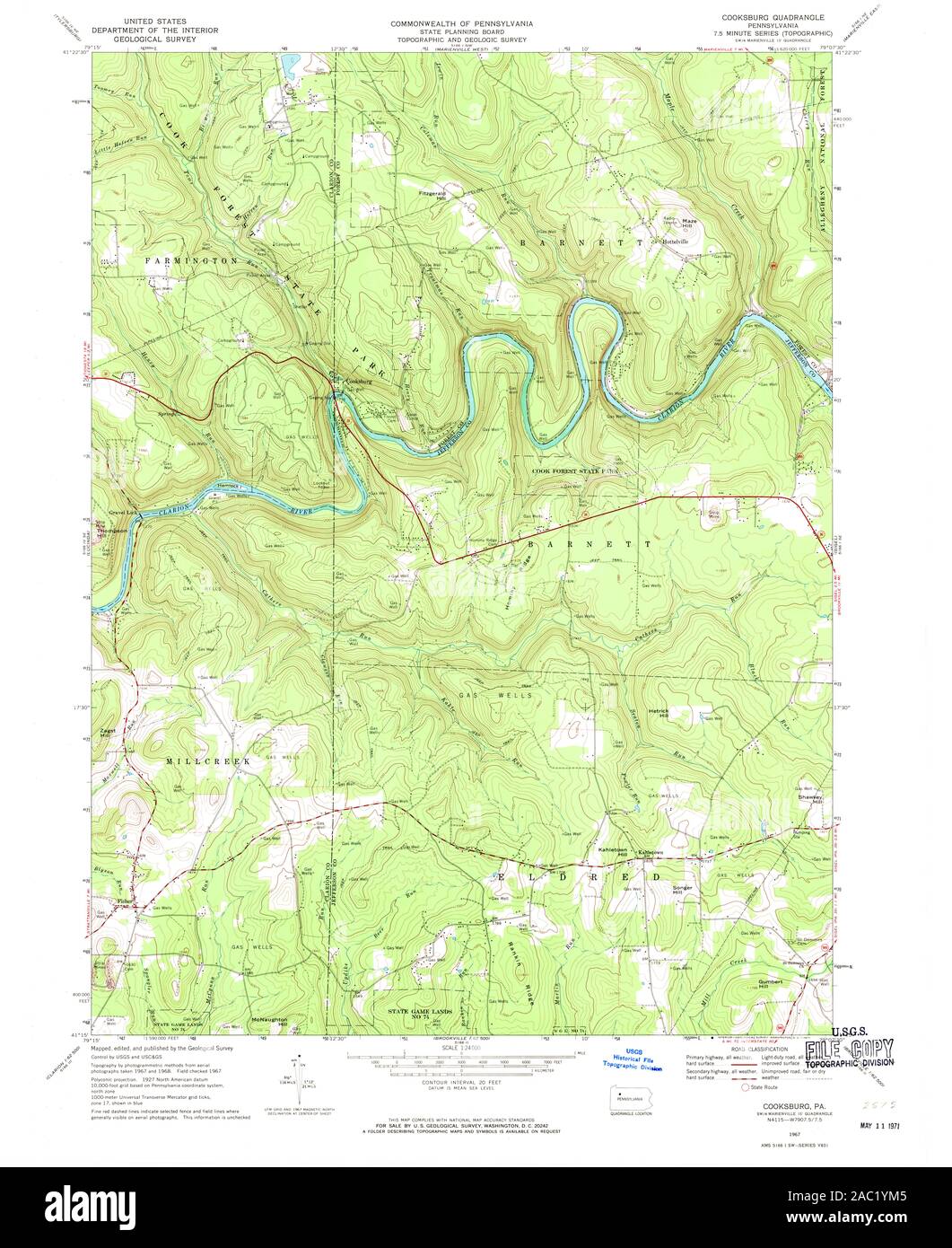Mappa della pennsylvania di cooksburg immagini e fotografie stock ad ...