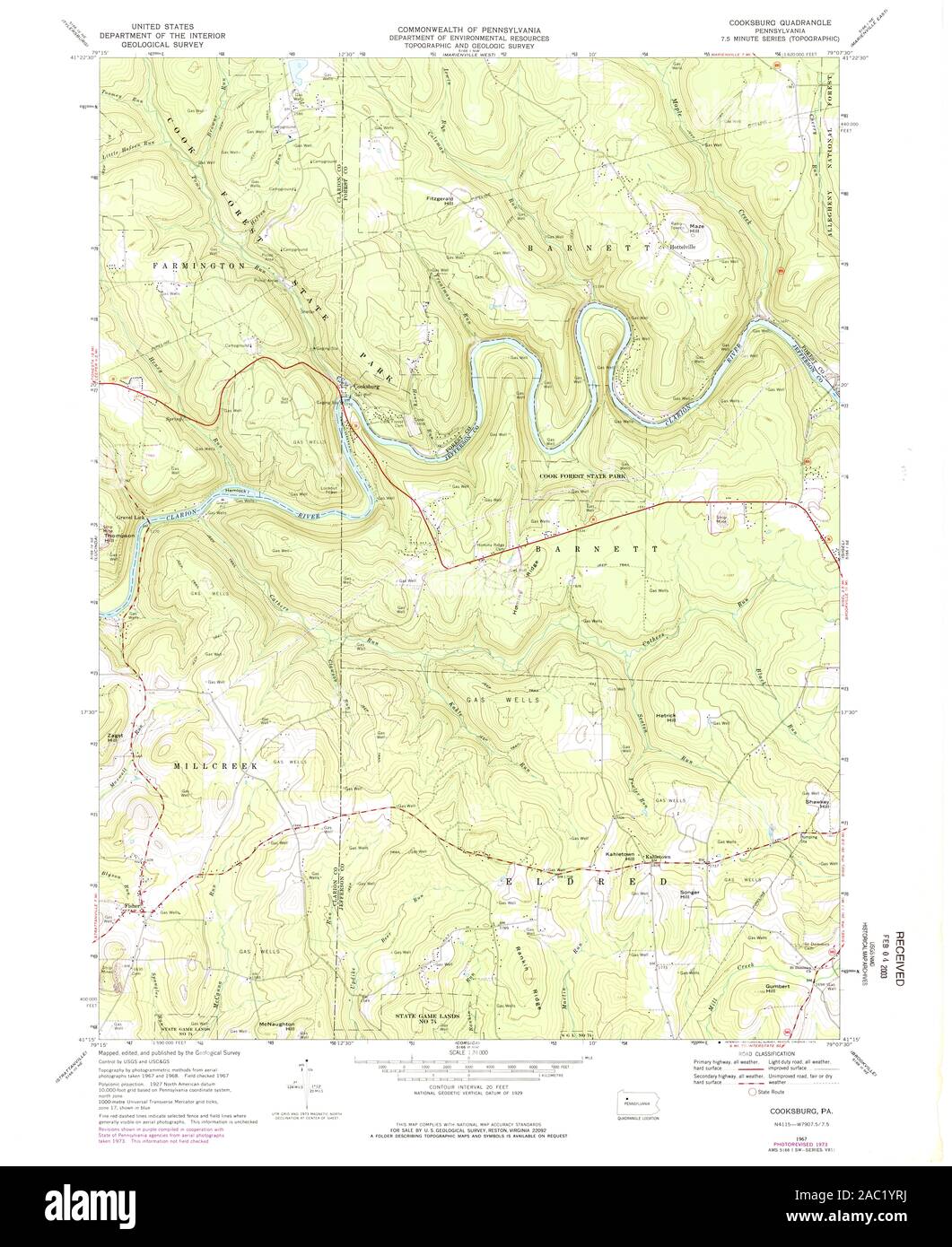 Mappa della pennsylvania di cooksburg immagini e fotografie stock ad ...