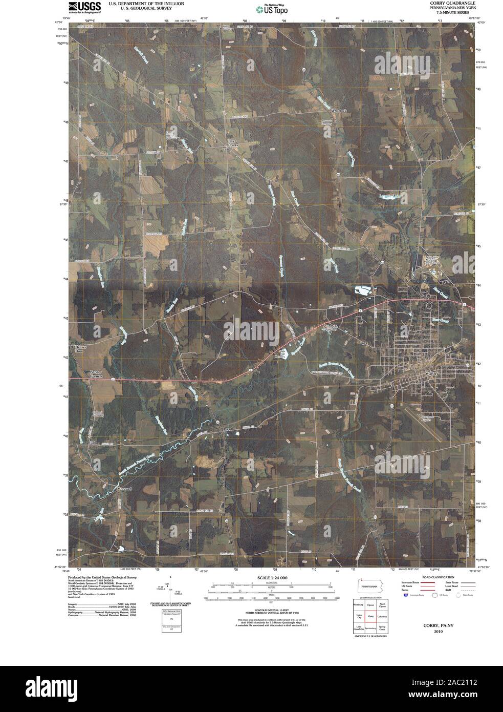 Mappa della pennsylvania di corry immagini e fotografie stock ad alta ...