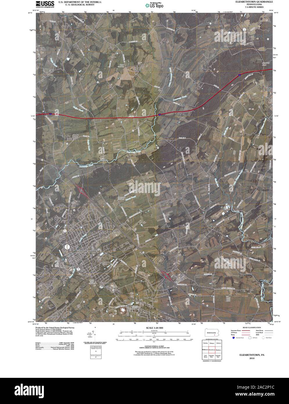 Mappa di elizabethtown immagini e fotografie stock ad alta risoluzione ...
