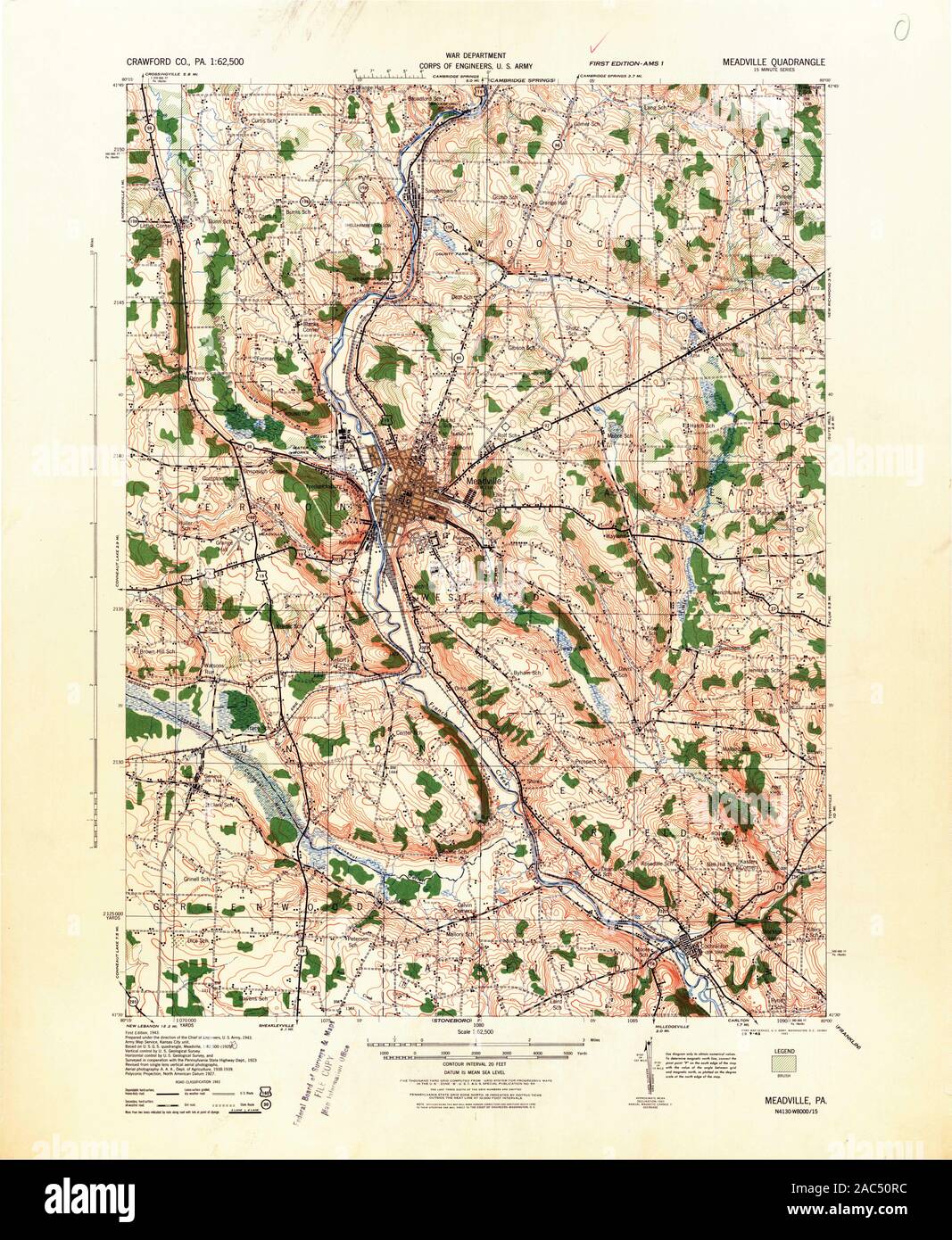Mappa di meadville immagini e fotografie stock ad alta risoluzione - Alamy