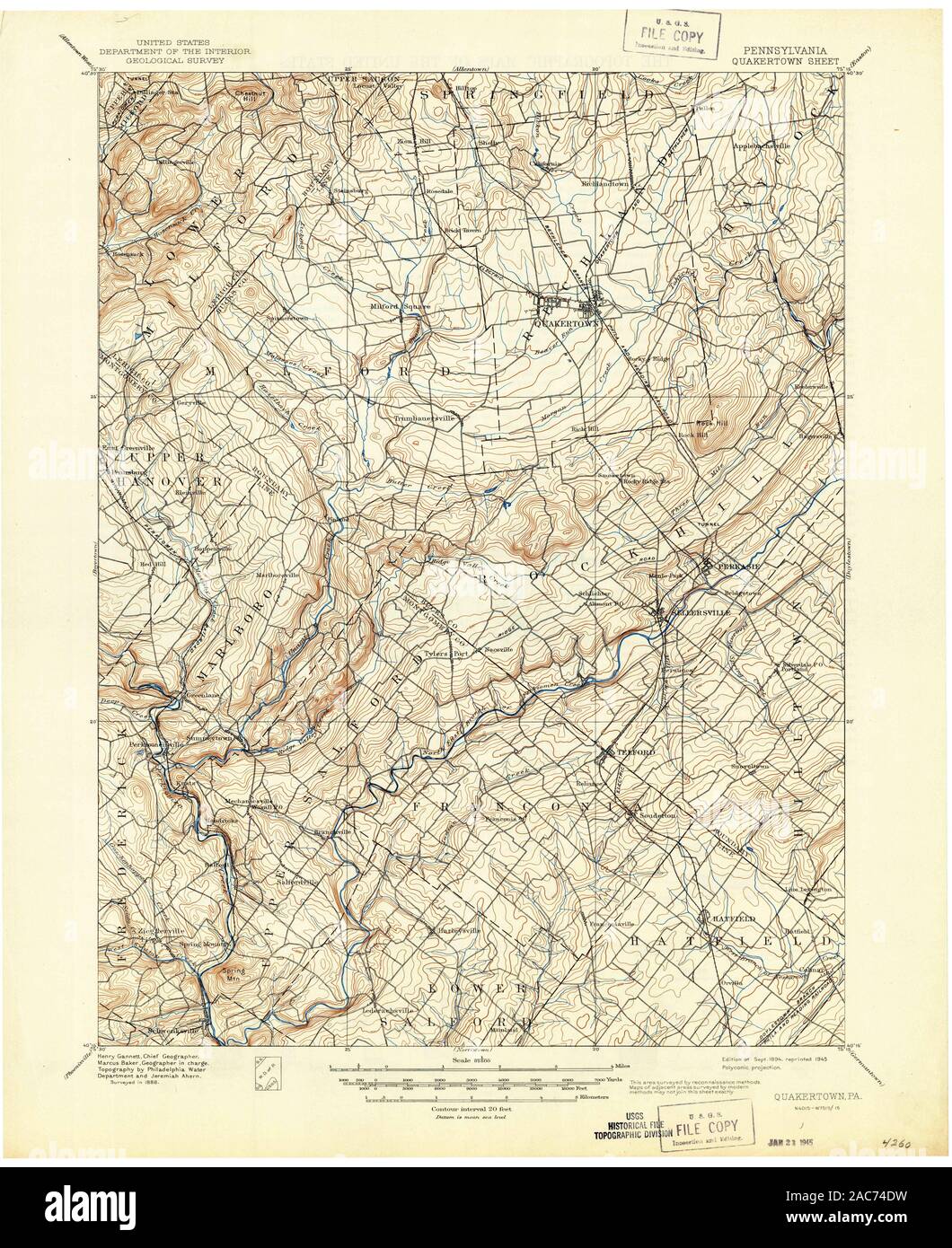 Mappa di quakertown immagini e fotografie stock ad alta risoluzione - Alamy