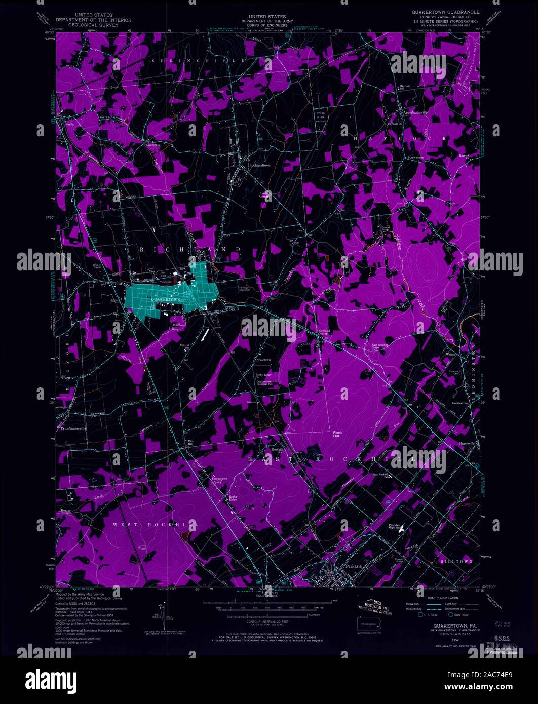 Mappa di quakertown immagini e fotografie stock ad alta risoluzione - Alamy