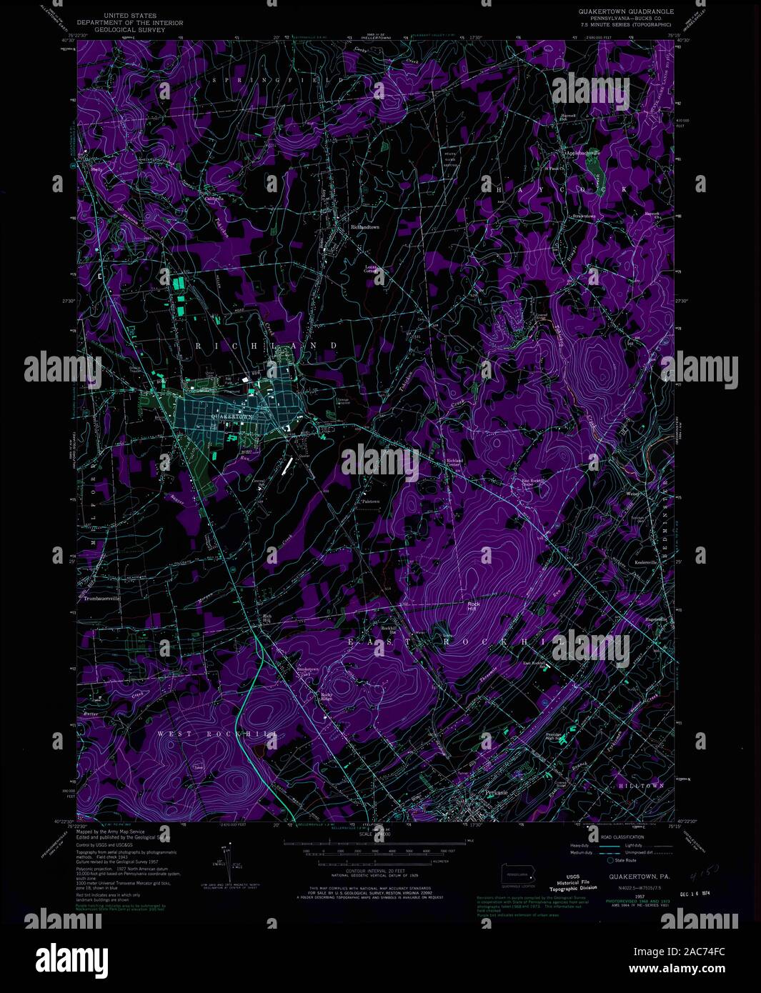 Mappa di quakertown immagini e fotografie stock ad alta risoluzione - Alamy