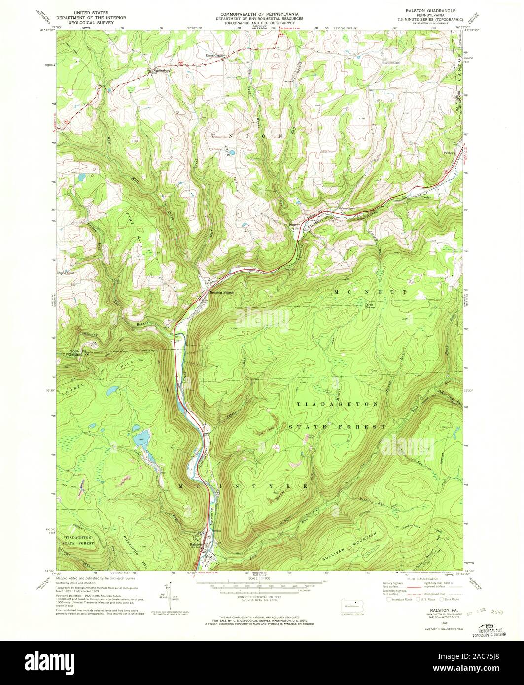 Mappa di ralston in pennsylvania immagini e fotografie stock ad alta ...