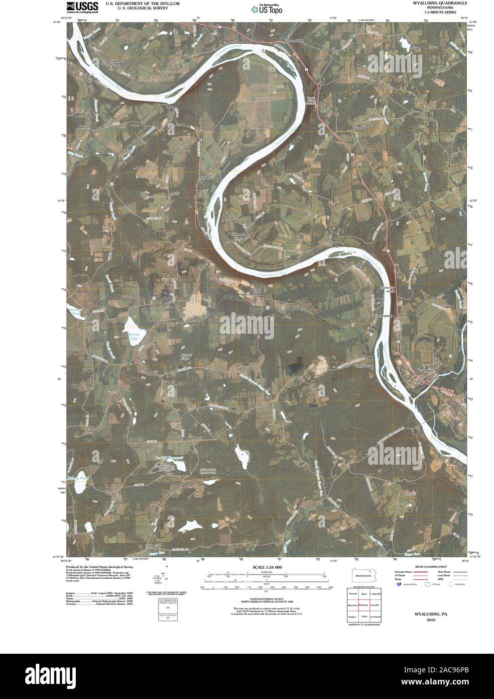 Mappa di wyalusing in pennsylvania immagini e fotografie stock ad alta ...