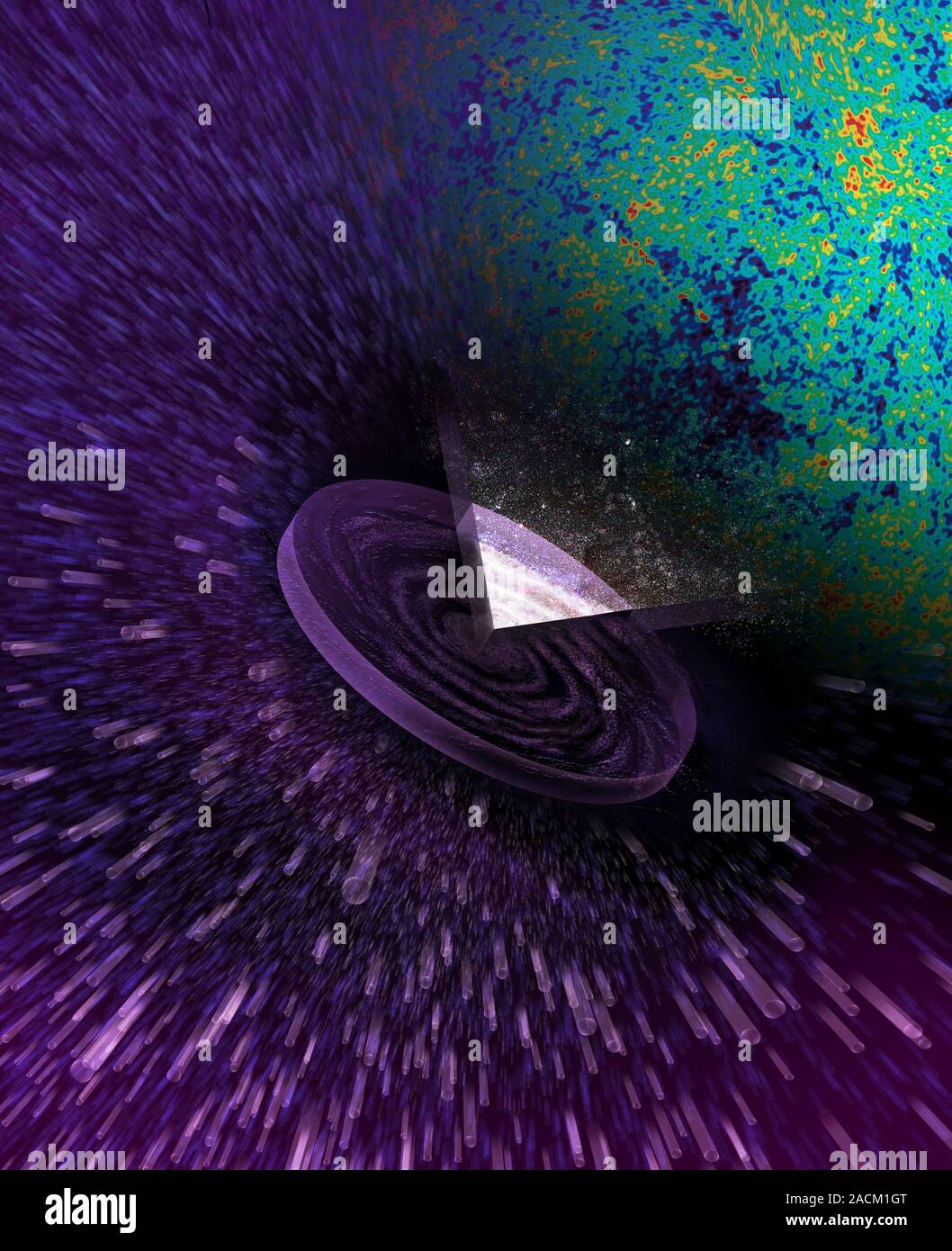 Materia oscura immagine concettuale. Computer grafica che rappresenta ...