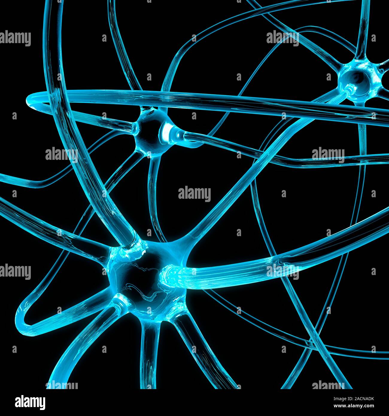 Rete neurale, immagine concettuale. Illustrazione di computer in ...