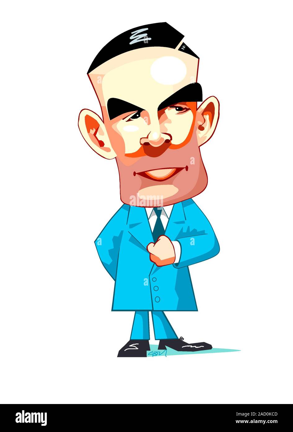 La caricatura del matematico britannico Alan Turing (1912-54). Nel 1937 ...