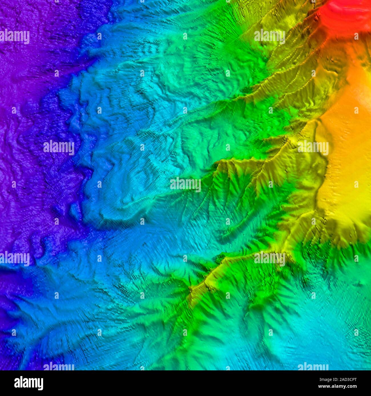 Saunders Island Volcano, batimetria. Mappa di ocean floor profondità ...