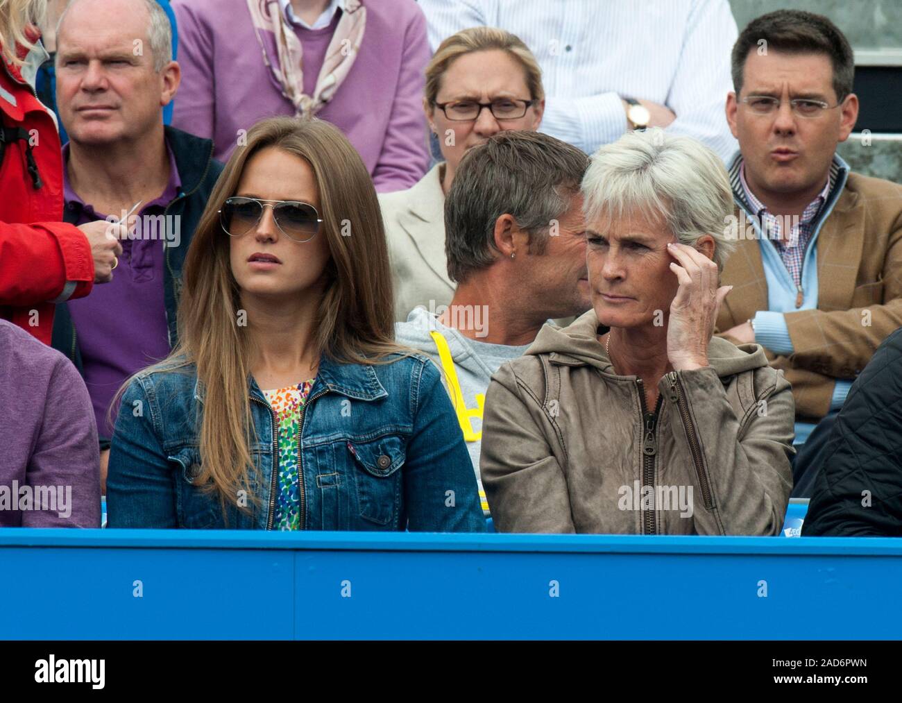 Fidanzata Kim Sears e madre Judy Murray guarda Andrew Murray la ...