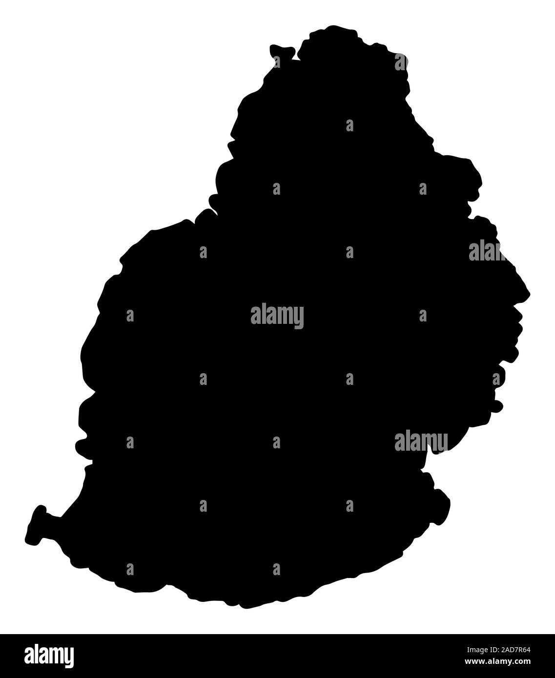 Vettore di mappa mauritius Foto e Immagini Stock in Bianco e Nero - Alamy