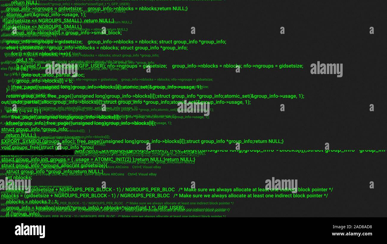 Schermo verde codifica il concetto di hacker animazione con glitch. Il ...