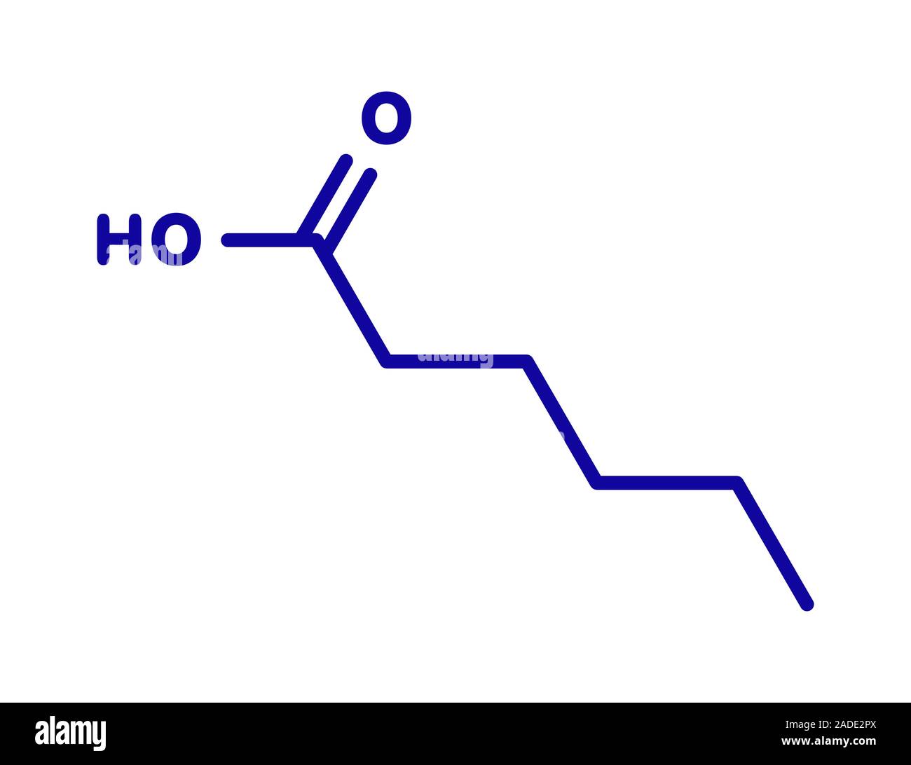 Acido caproico (acido esanoico) Molecola di acido grasso. I sali e gli ...