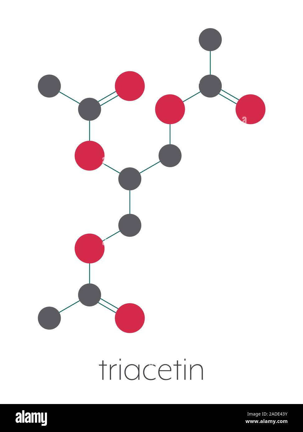 La triacetina (triacetato di glicerina molecola). Stilizzata di ...