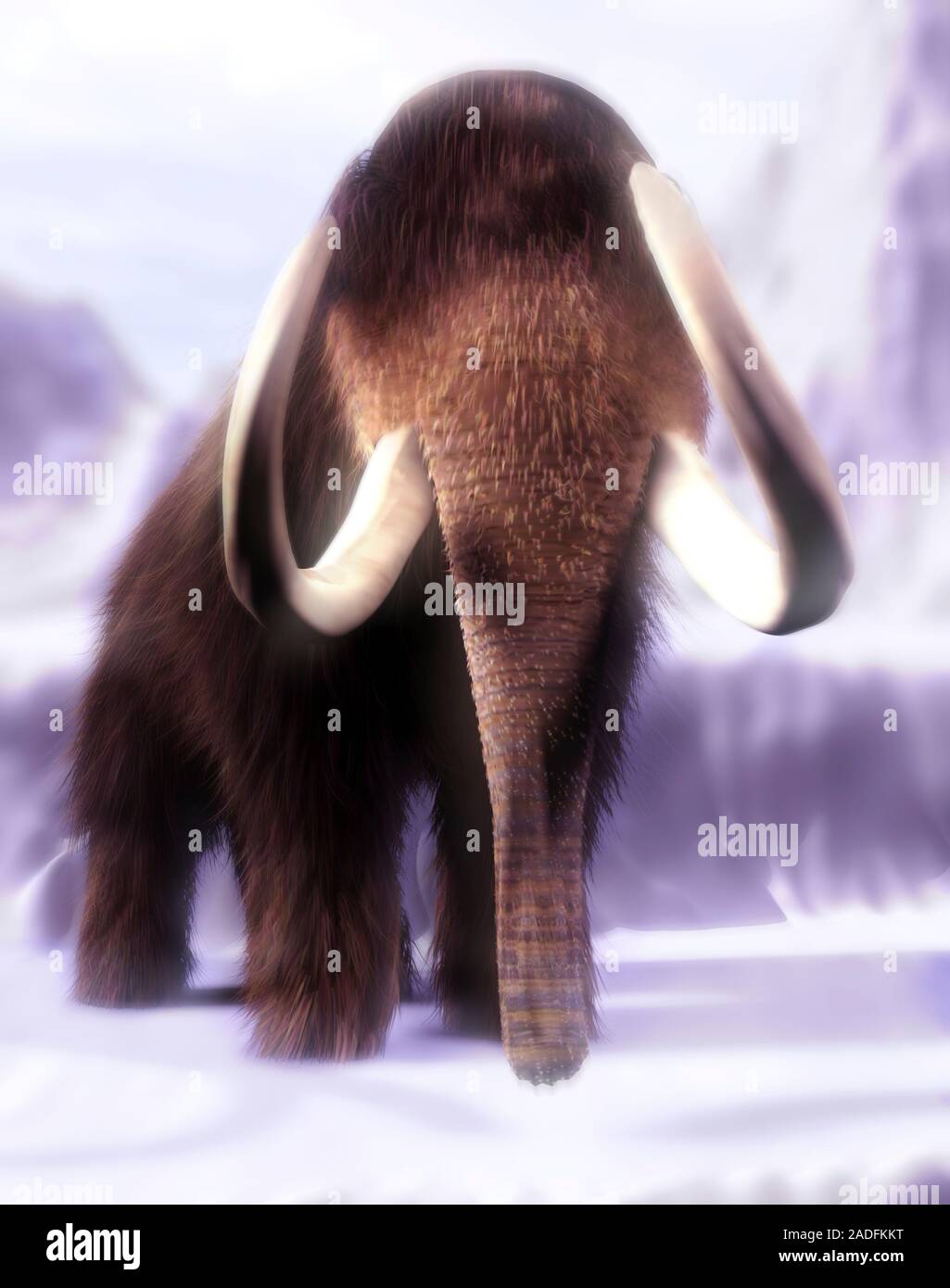 Mammoth. Rappresentazione artistica di un gigantesco (Mammuthus sp ...