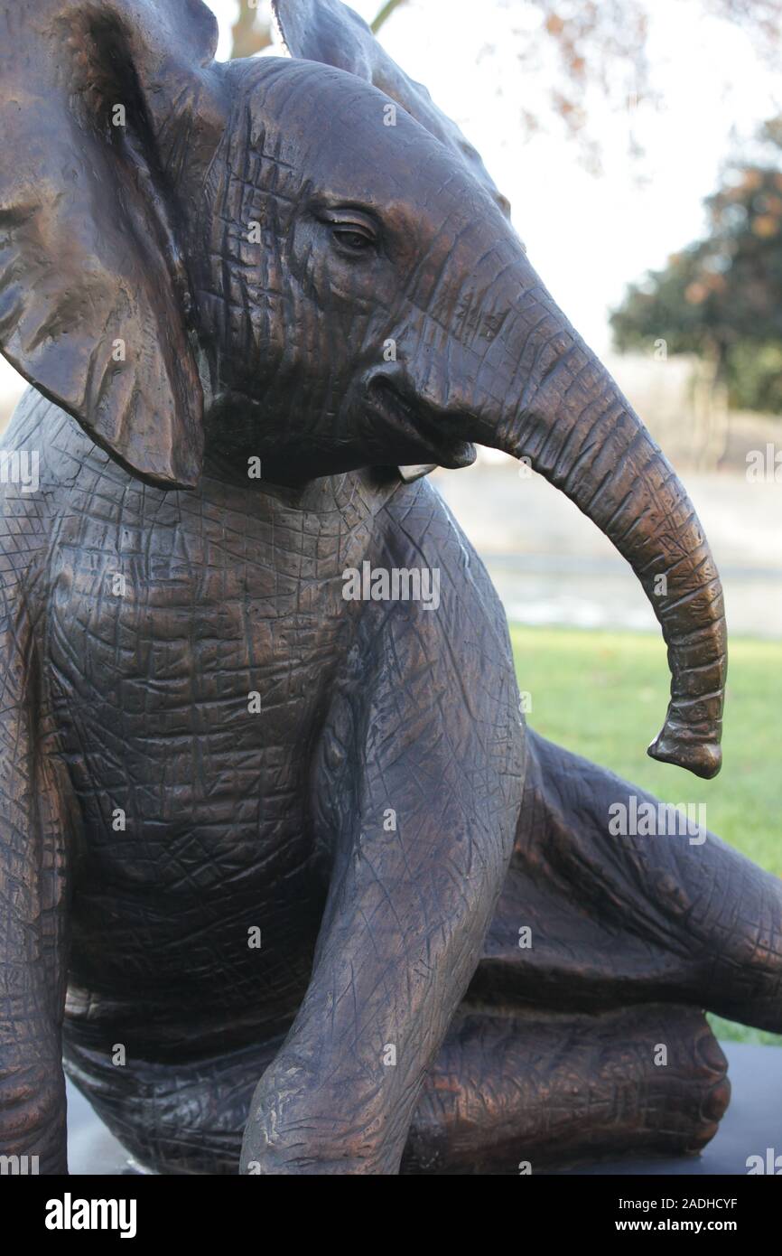 Uno 21 elefanti in bronzo a grandezza naturale ha svelato le fontane ad ...