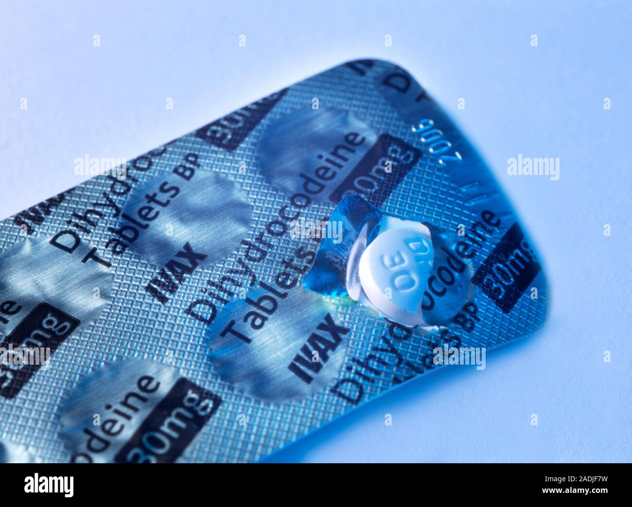 Diidrocodeina antidolorifiche farmaco. Confezione blister e compressa ...