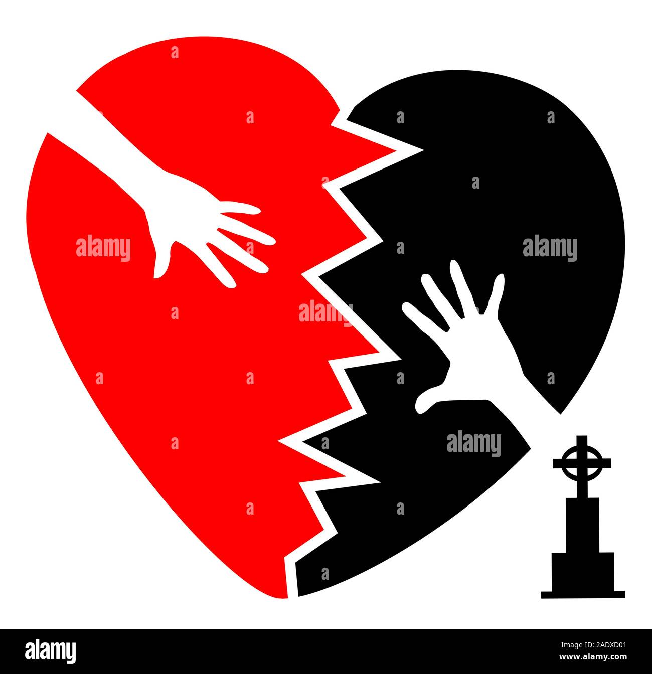 Simbolo del cuore spezzato Immagini senza sfondo e Foto Stock ...