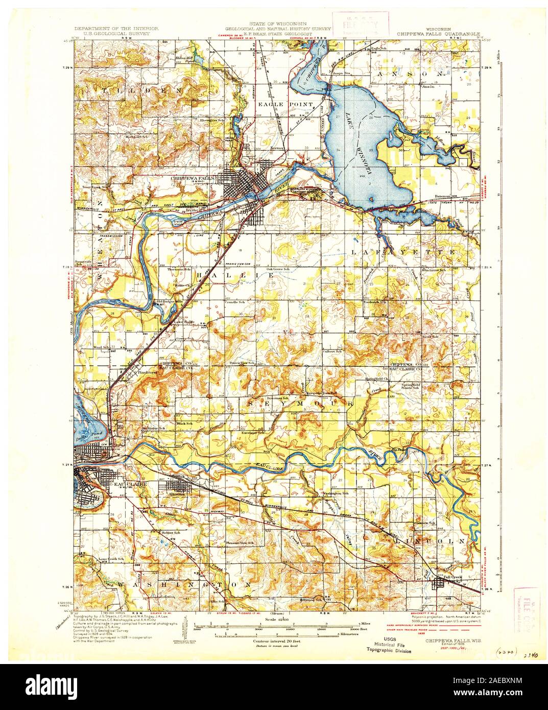 Mappa delle cascate di chippewa immagini e fotografie stock ad alta ...