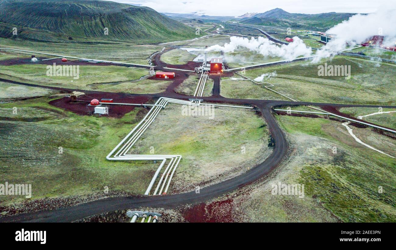 Impianto di energia geotermica di krafla immagini e fotografie stock ad ...