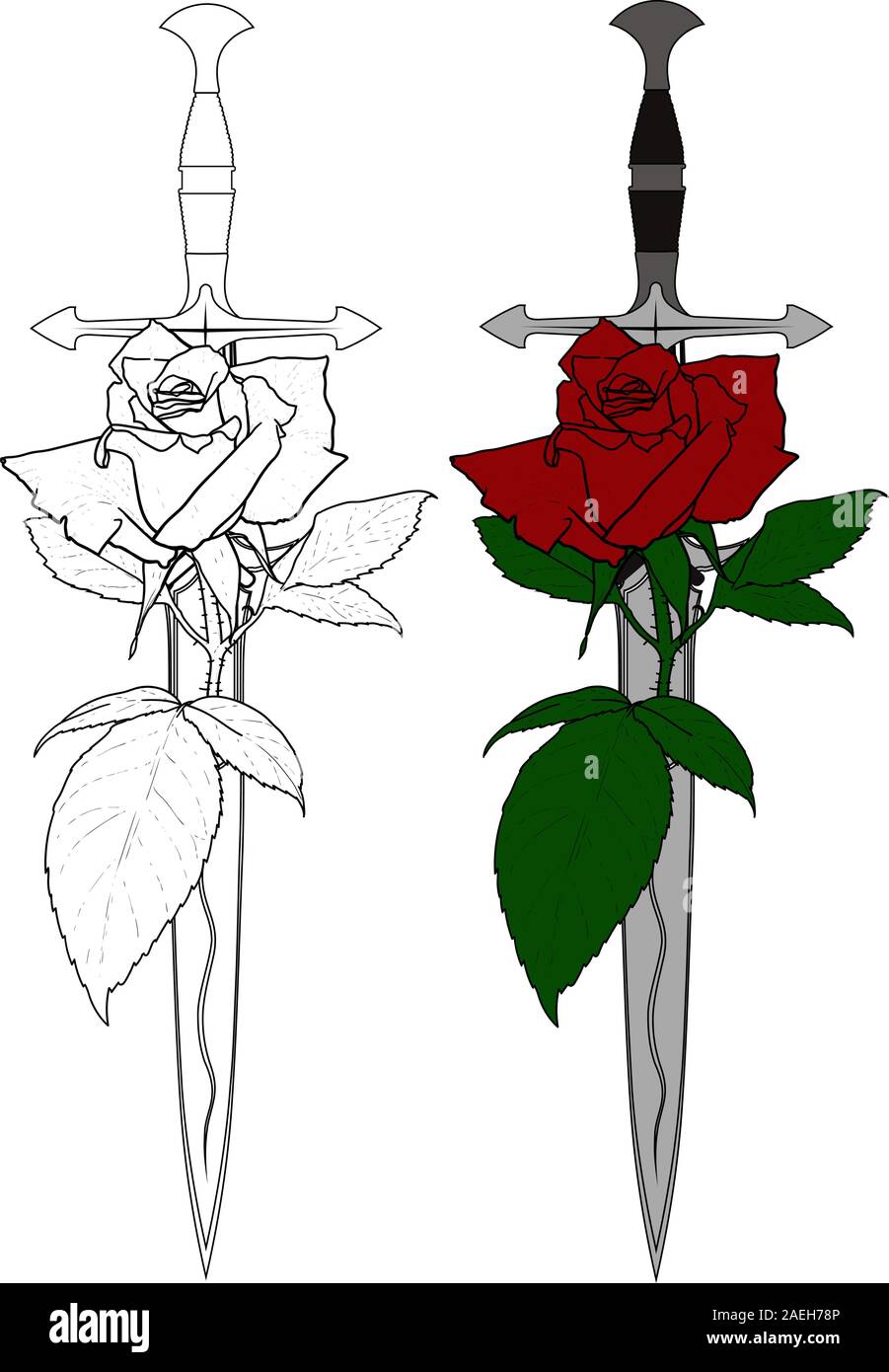 Spada di metallo Immagini Vettoriali Stock - Alamy