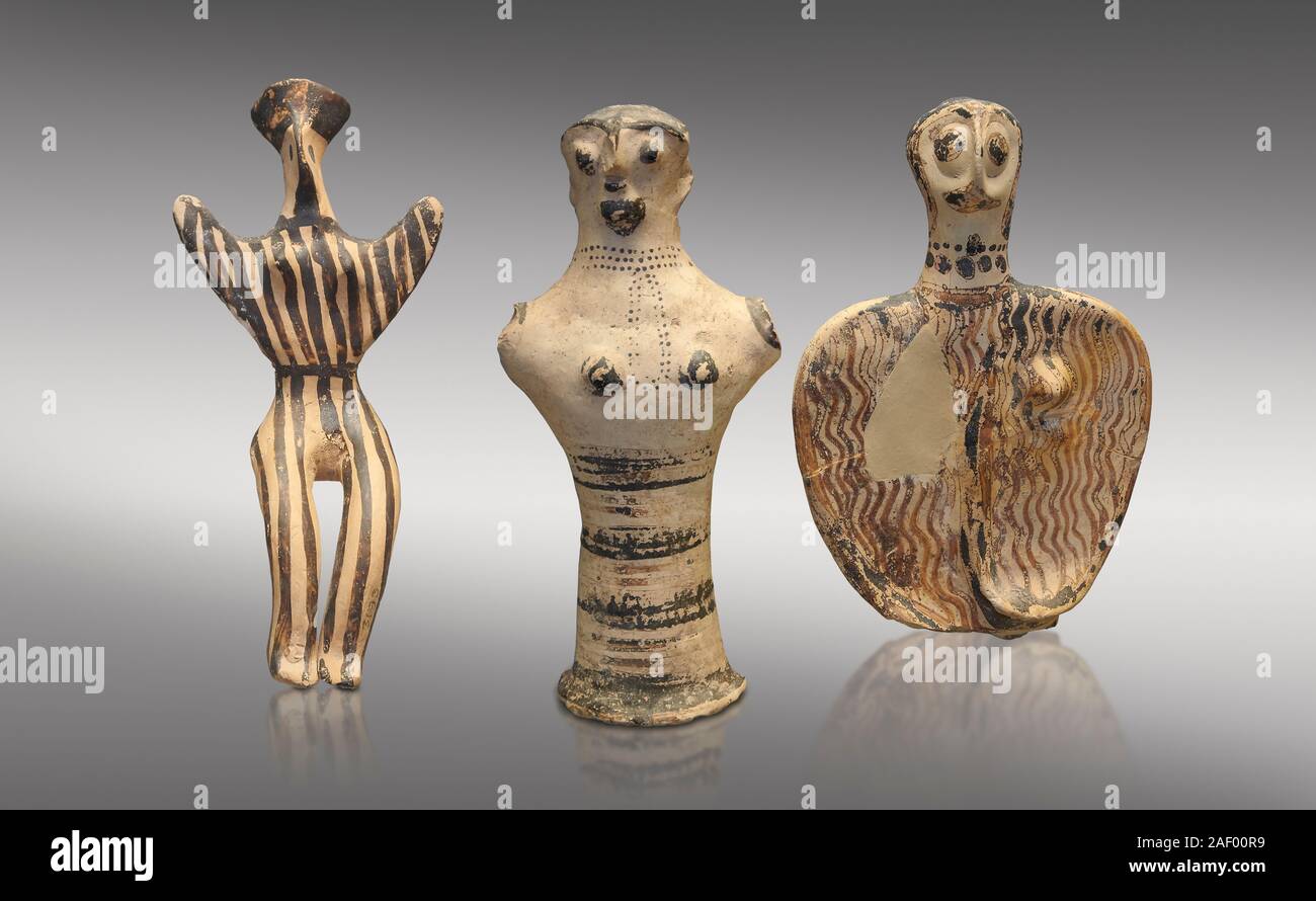 Femmina micenea figurine da Micene tombe, il Museo Archeologico di ...