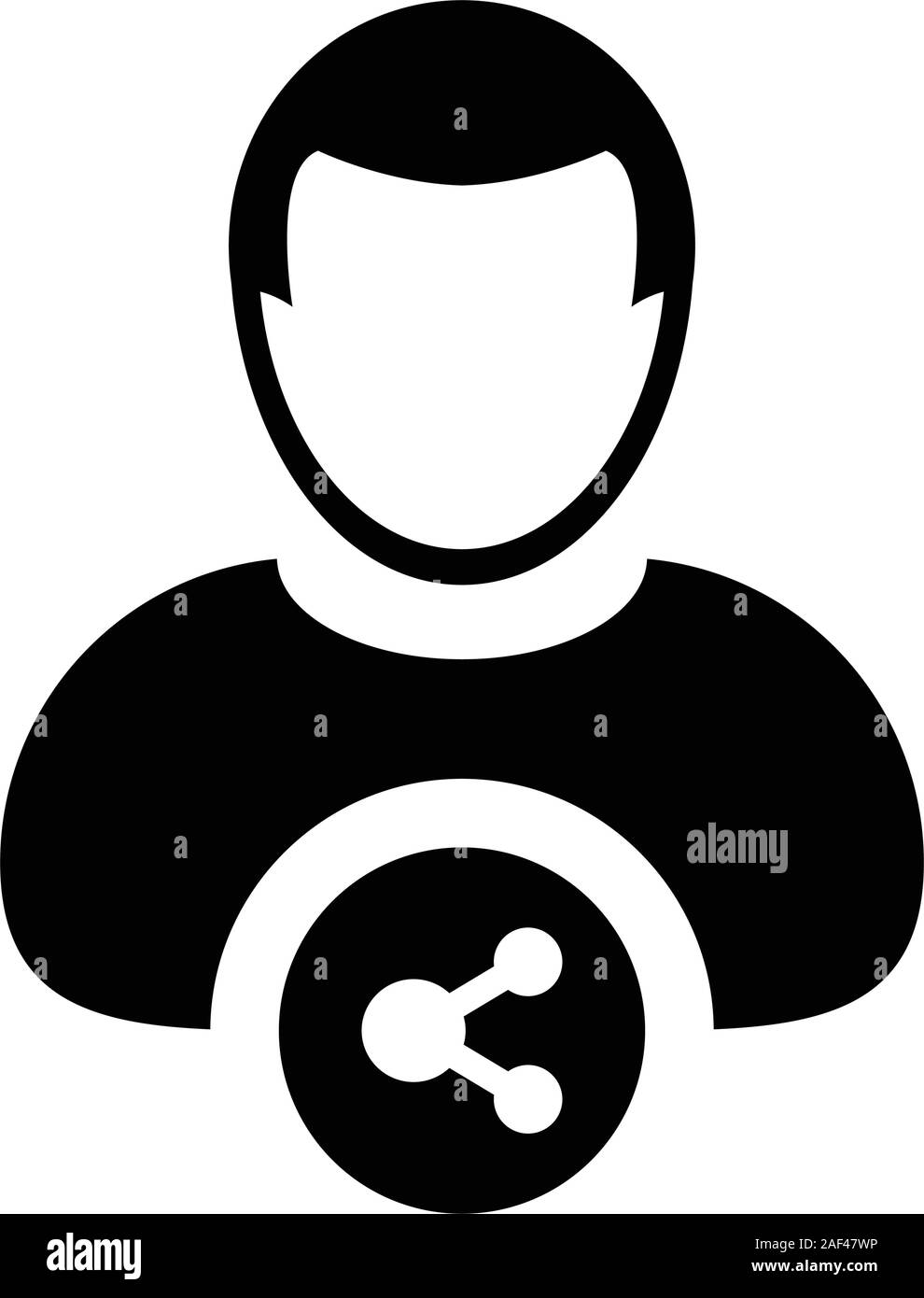 Icona del mercato maschio vettore profilo persona avatar con ...