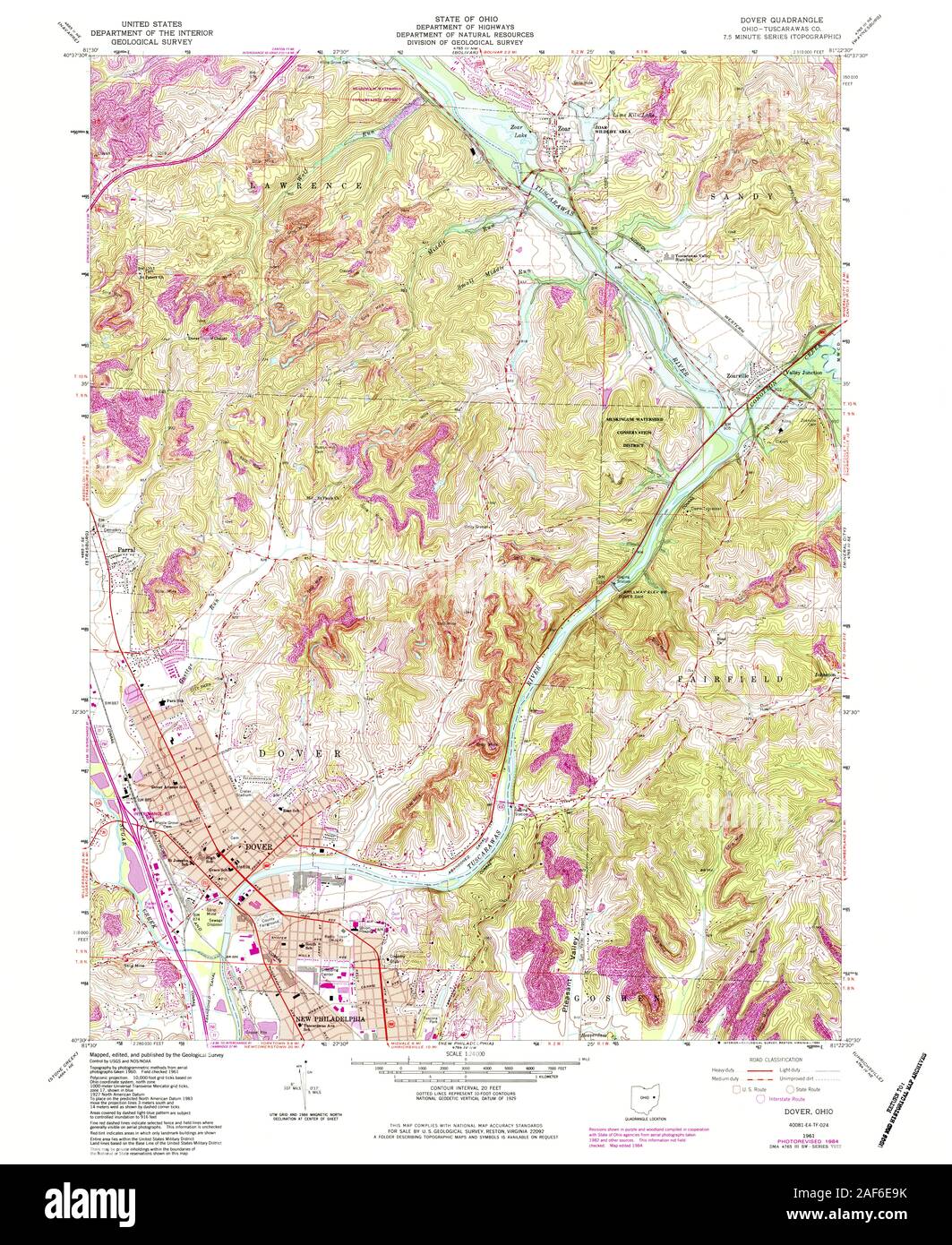 Mappa di dover ohio immagini e fotografie stock ad alta risoluzione - Alamy