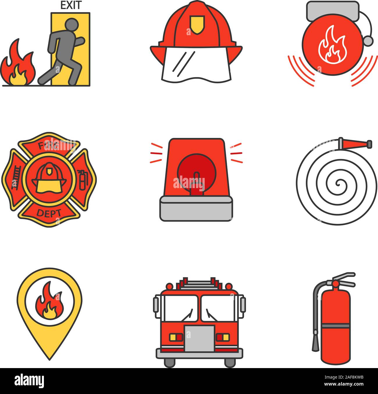 Disegno di vigili del fuoco Immagini Vettoriali Stock - Alamy