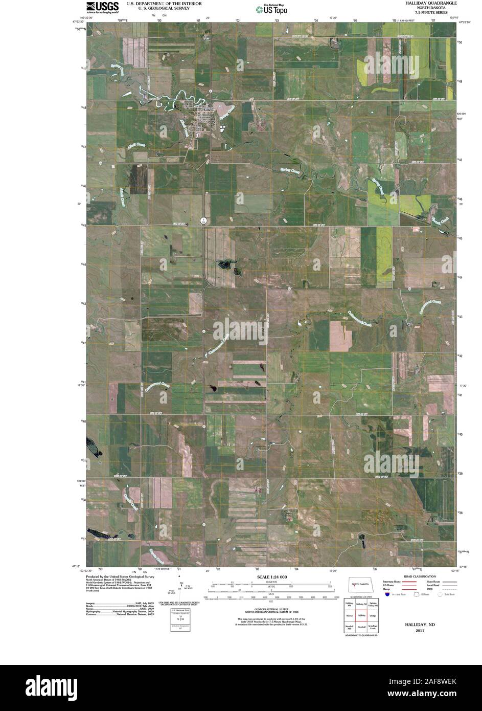 Mappa di halliday, dakota del nord immagini e fotografie stock ad alta ...