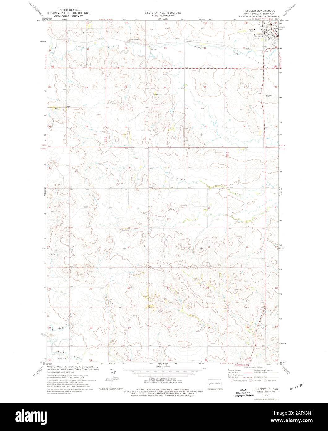 Killdeer mappa del dakota del nord immagini e fotografie stock ad alta ...