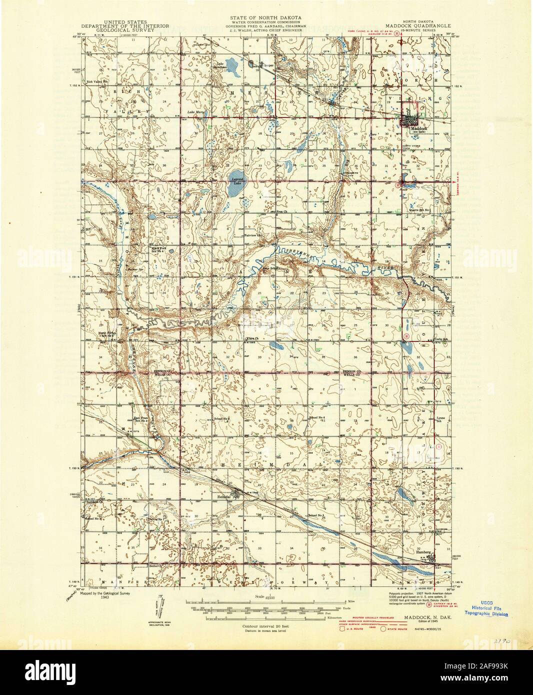Maddock mappa del dakota del nord immagini e fotografie stock ad alta ...