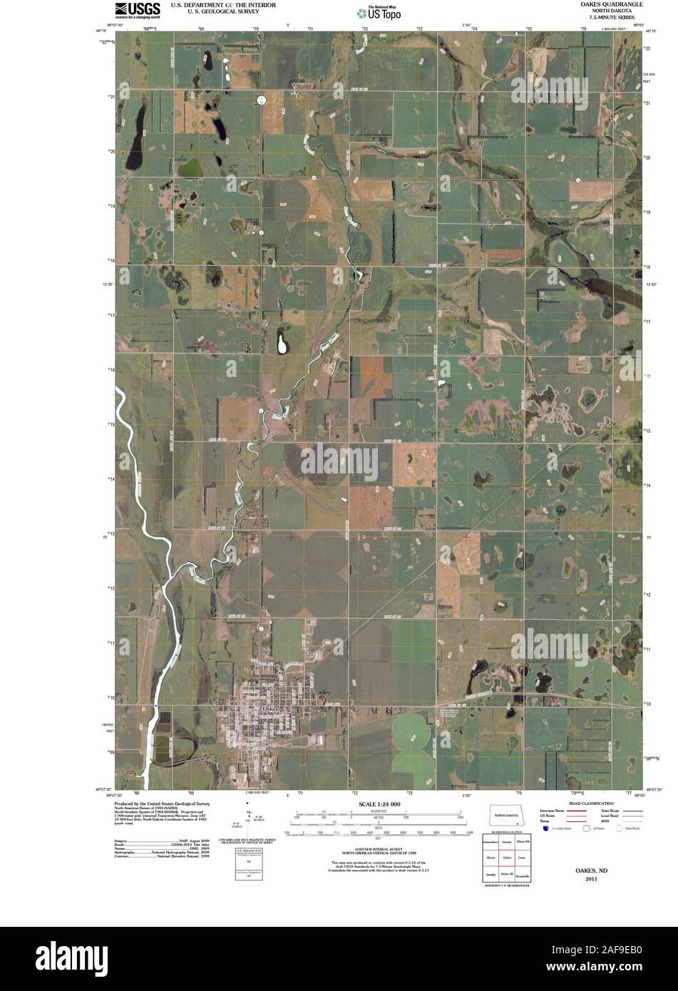 Mappa di oakes, dakota del nord immagini e fotografie stock ad alta ...