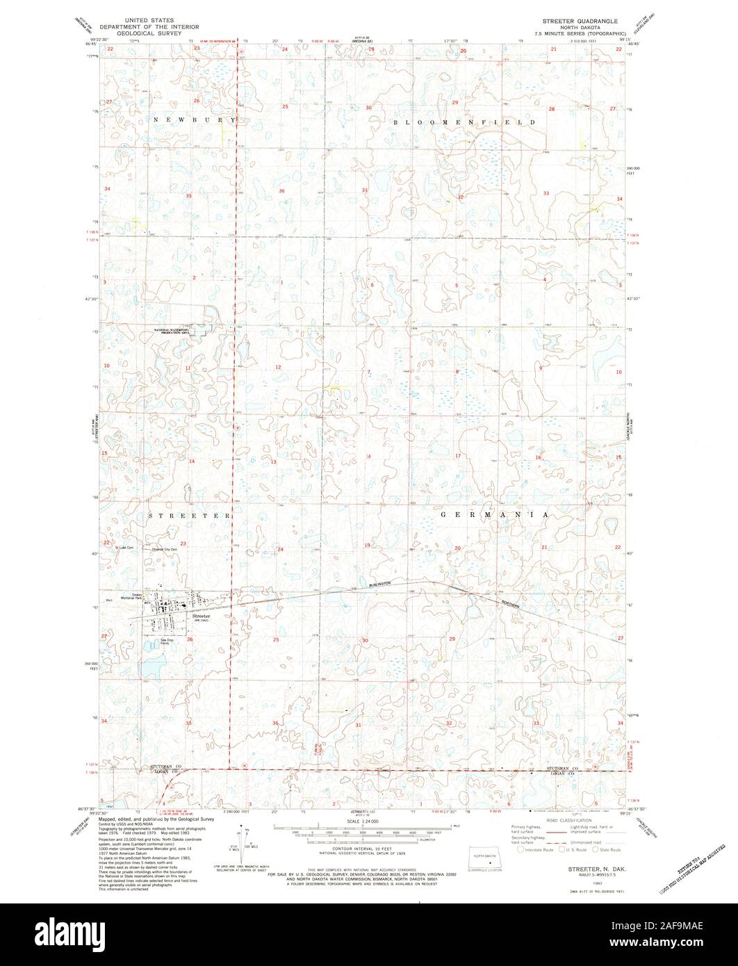 Streeter mappa del dakota del nord immagini e fotografie stock ad alta ...