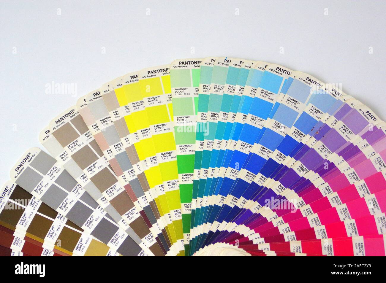 Guida della tavolozza dei colori isolata sul catalogo di colori del ...
