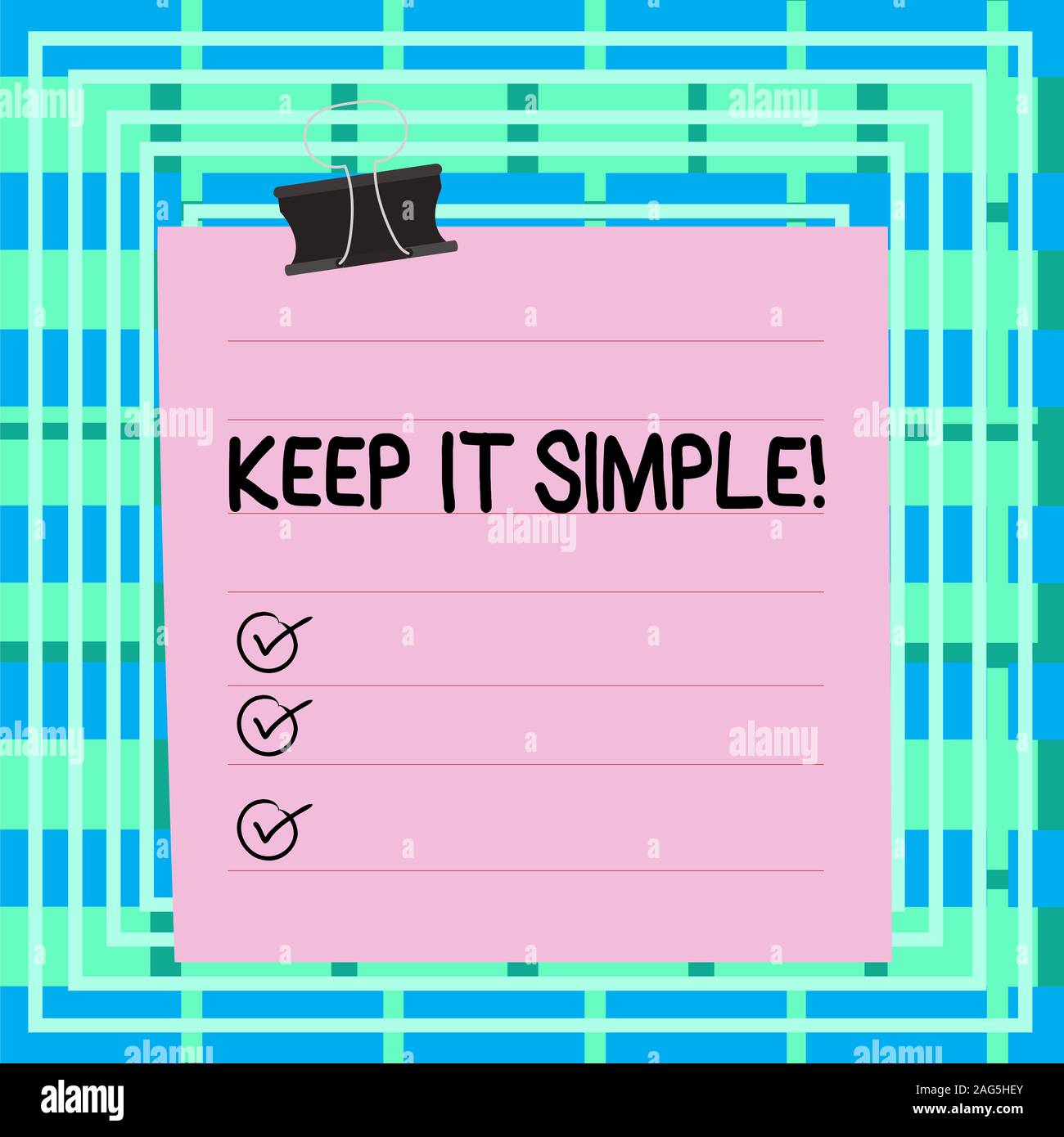 Segno di testo mostra Keep It Simple. Business photo testo chiedere ...