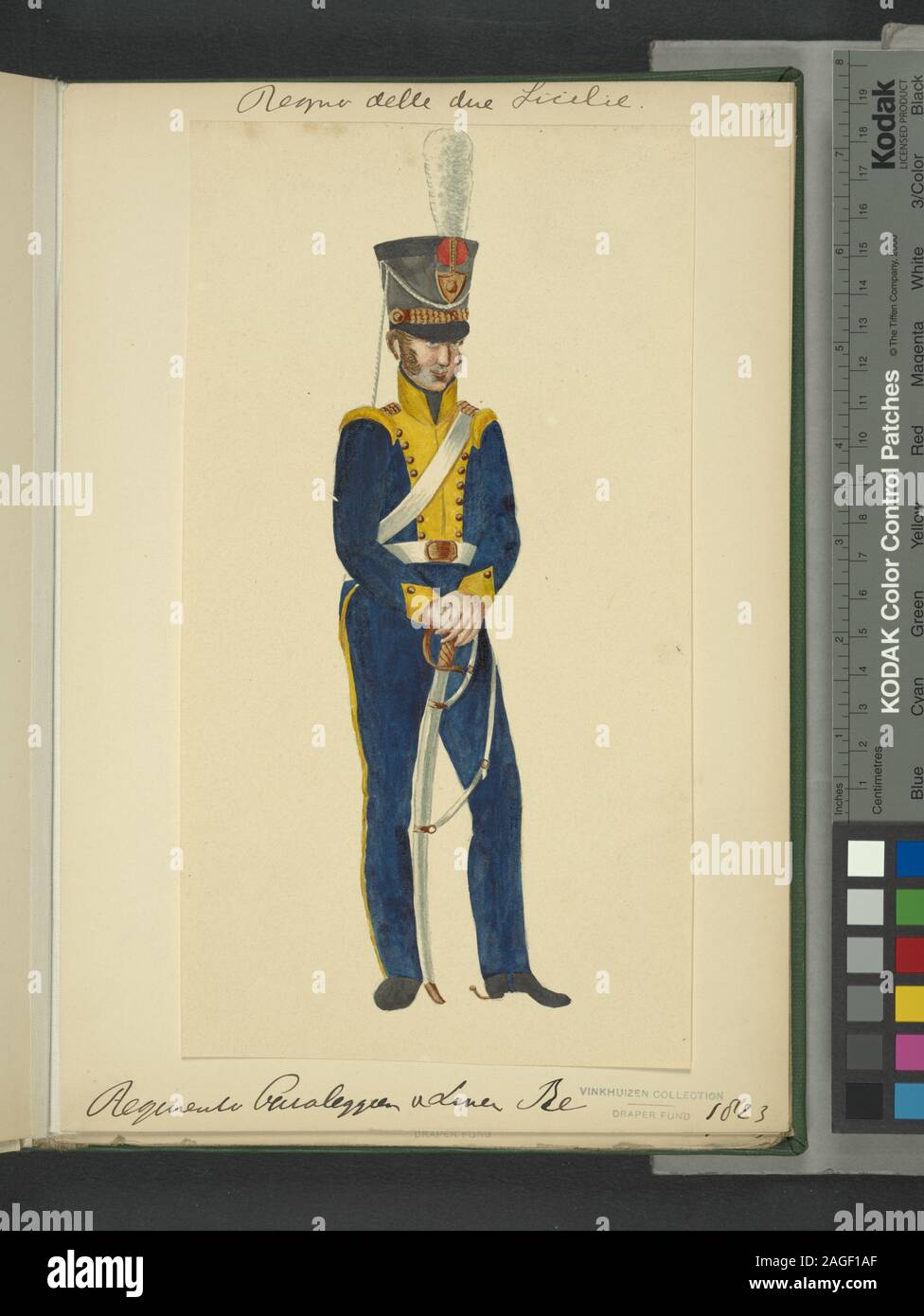 Italia soldato italiano. Regno delle Due Sicilie, 1823.; Italia soldato ...