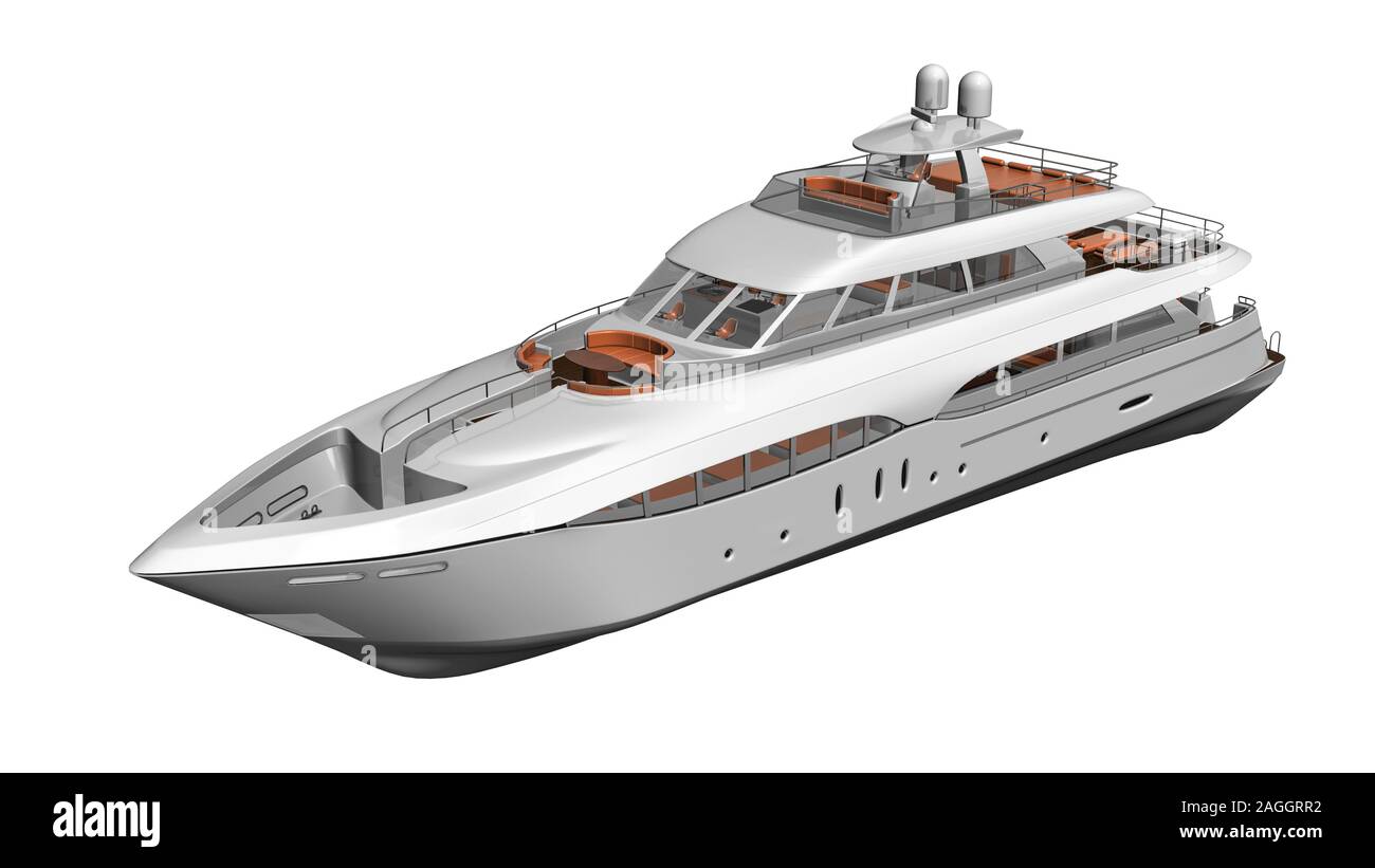 Nave, yacht di lusso, barca isolati su sfondo bianco Foto stock - Alamy